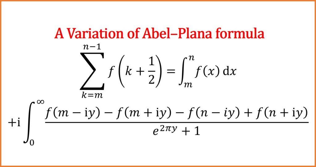 アベル・プラナの和公式のバリエーション（複素積分・cotでなくtanで導出する） | まめけびのごきげん数学・物理